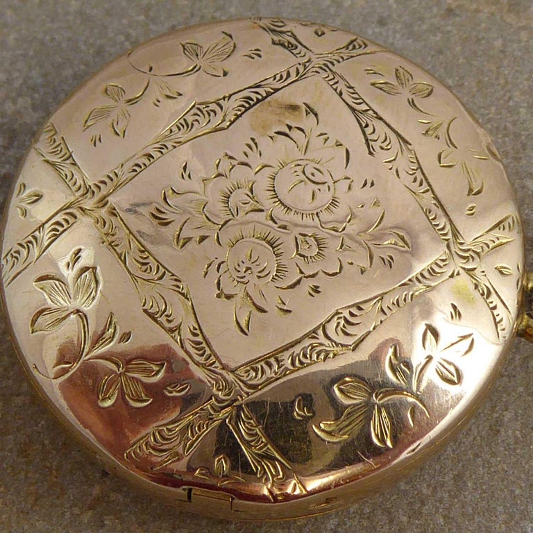 Antique Victorian/Edwardian Gold Locket with Compass, C1900s, Twin ...