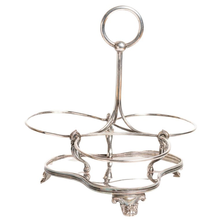 Antique Victorian Elkington and Co. Silver Plate Decanter Stand For ...