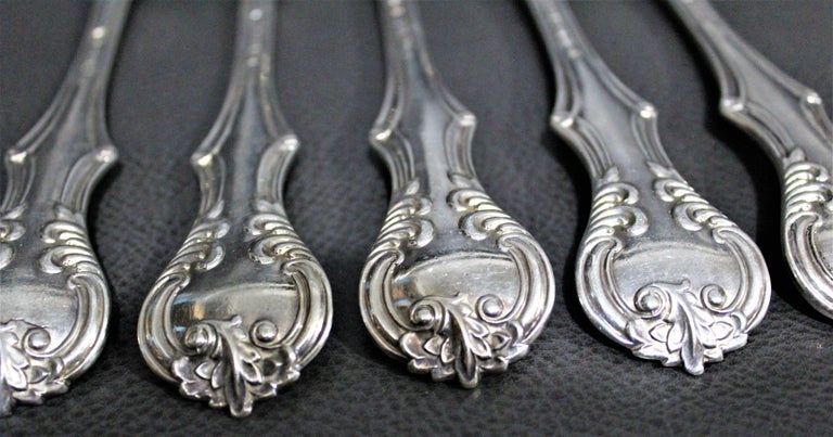 George Adams Antique Victorian English Sterling Silver Flatware Set For ...