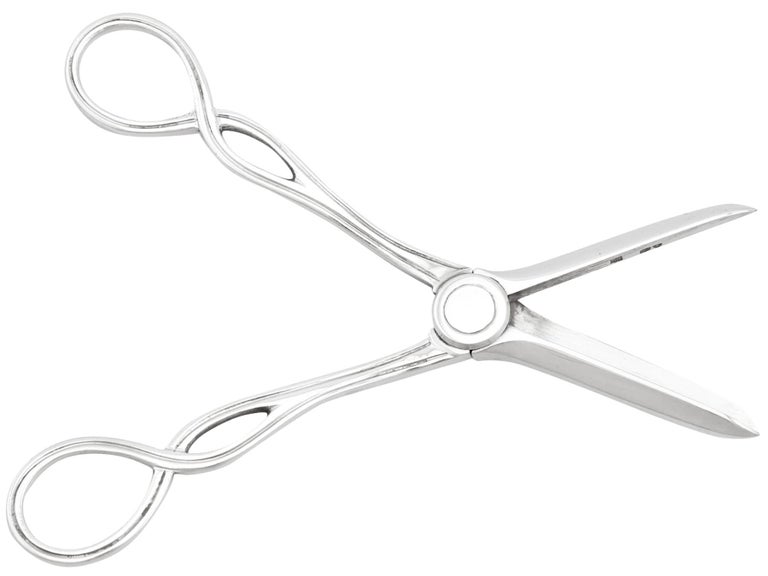 Antique Victorian English Sterling Silver Grape Scissors For Sale at ...