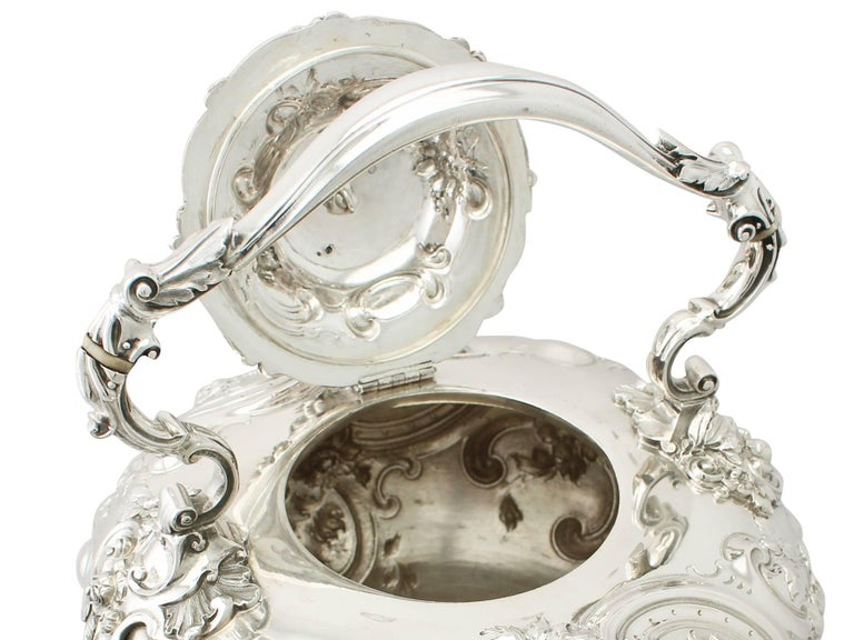 Antique Victorian English Sterling Silver Spirit Kettle, 1854 at 1stDibs