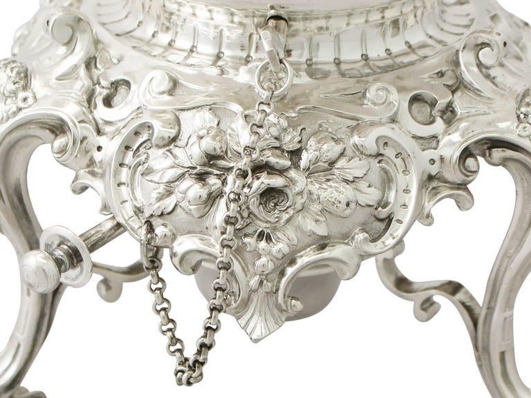 Antique Victorian English Sterling Silver Spirit Kettle, 1854 at 1stDibs