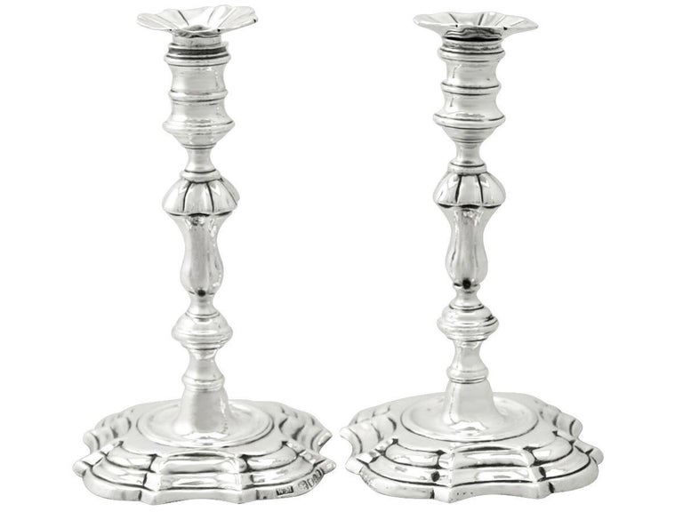 Antique Victorian English Sterling Silver Taper Candlesticks For Sale ...