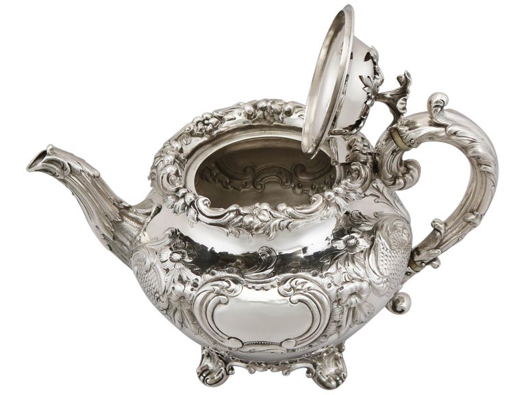 Antique Victorian English Sterling Silver Teapot at 1stDibs | antique ...