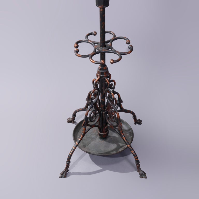 Antique Victorian Flashed Copper and Wrought Iron Coat and Umbrella ...