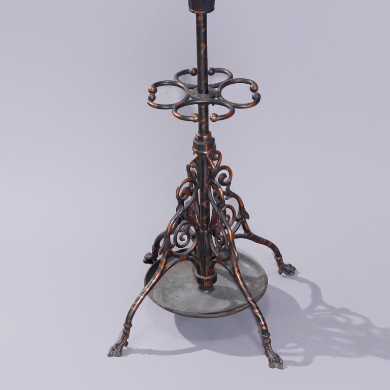 Antique Victorian Flashed Copper and Wrought Iron Coat and Umbrella ...