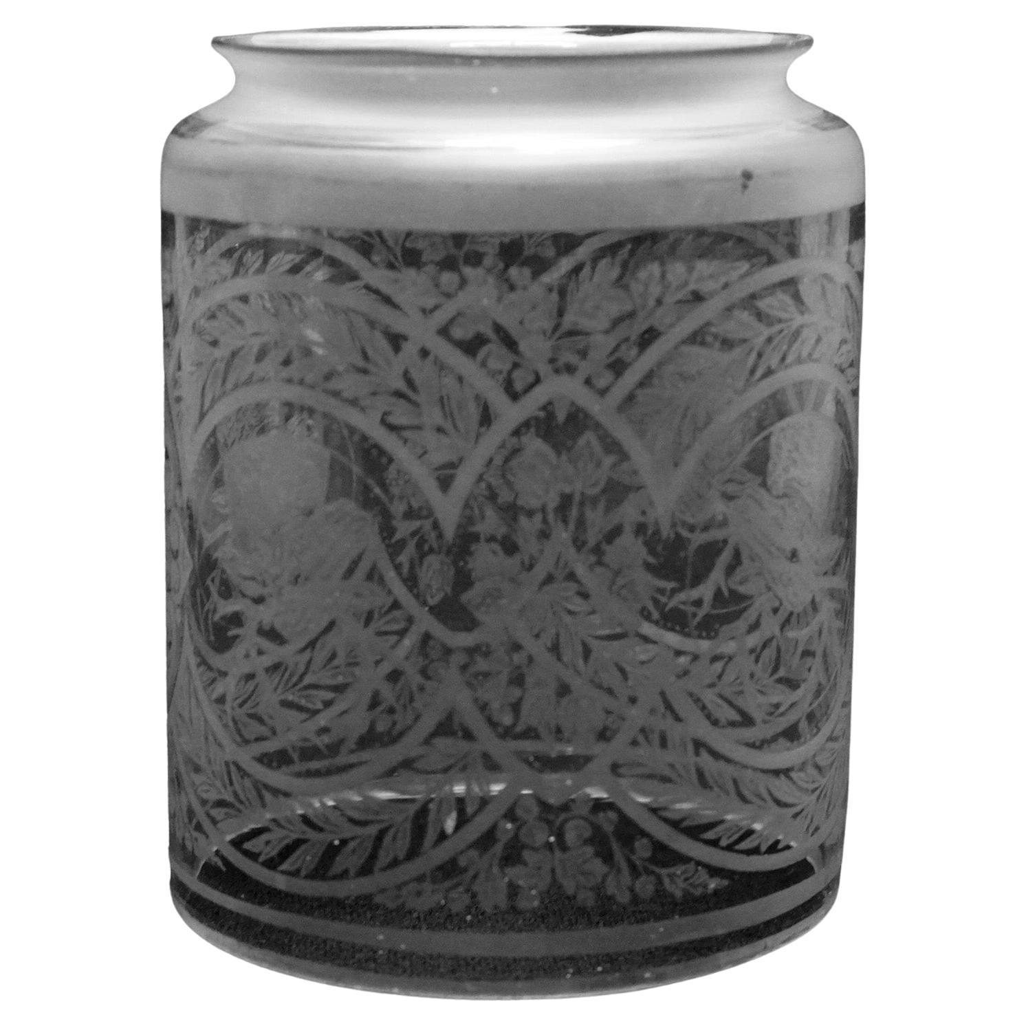 Antique Victorian Etched Glass Hall Shade Circa 1890 For Sale at 1stDibs