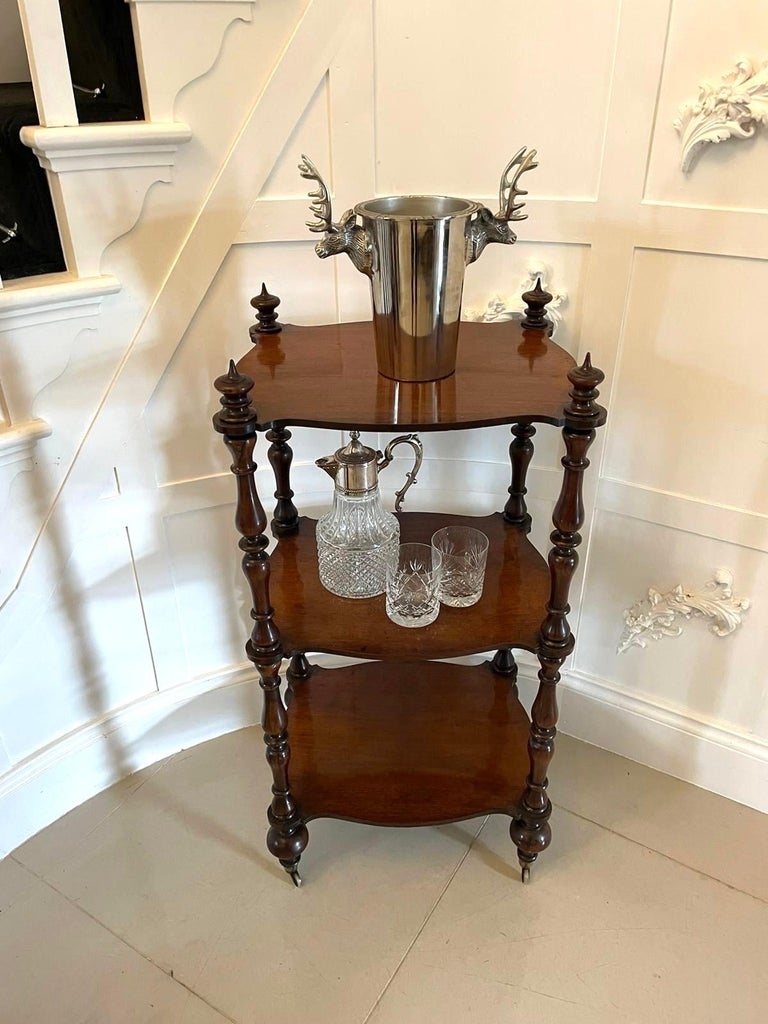 Antique Victorian Freestanding Rosewood Whatnot For Sale at 1stDibs