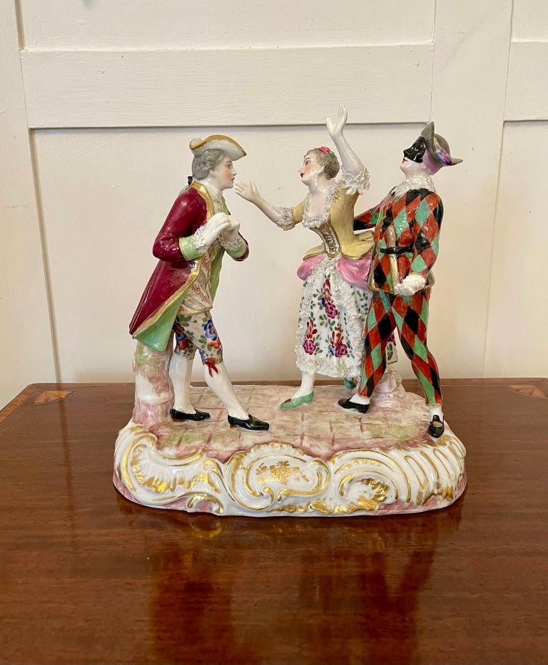 Antique Victorian French Porcelain Figural Group by Eugene Clauss of ...