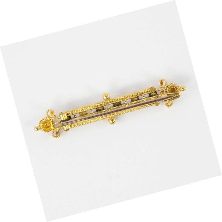 Antique Victorian Garnet Gold Bar Brooch Pin at 1stDibs | victorian ...