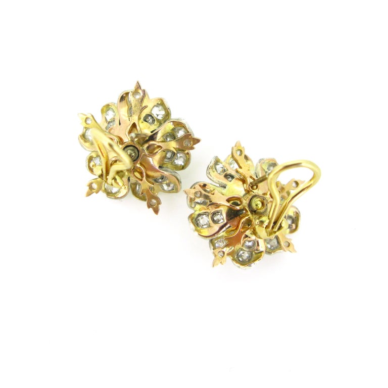 Antique Victorian GCS Report Natural Pearls and Old Cut Diamonds Flower ...