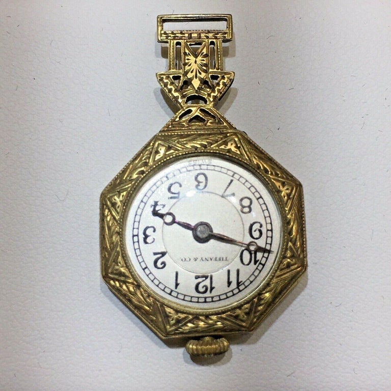 Antique Victorian Gilded Age Tiffany and Co. 14 Karat Pendant Watch ...