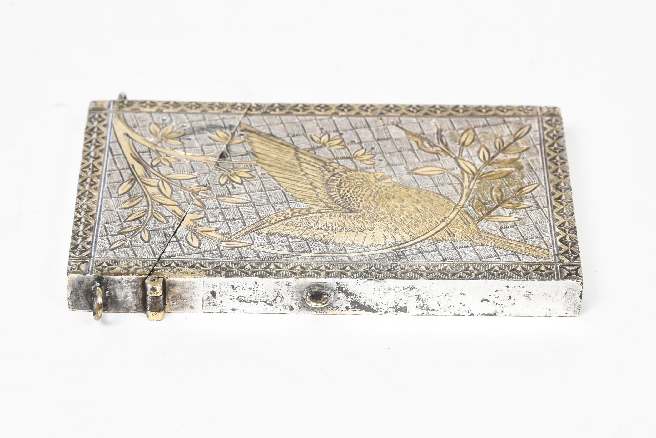 Antique Victorian Gilt Silver Plate Calling Card Holder at 1stDibs ...