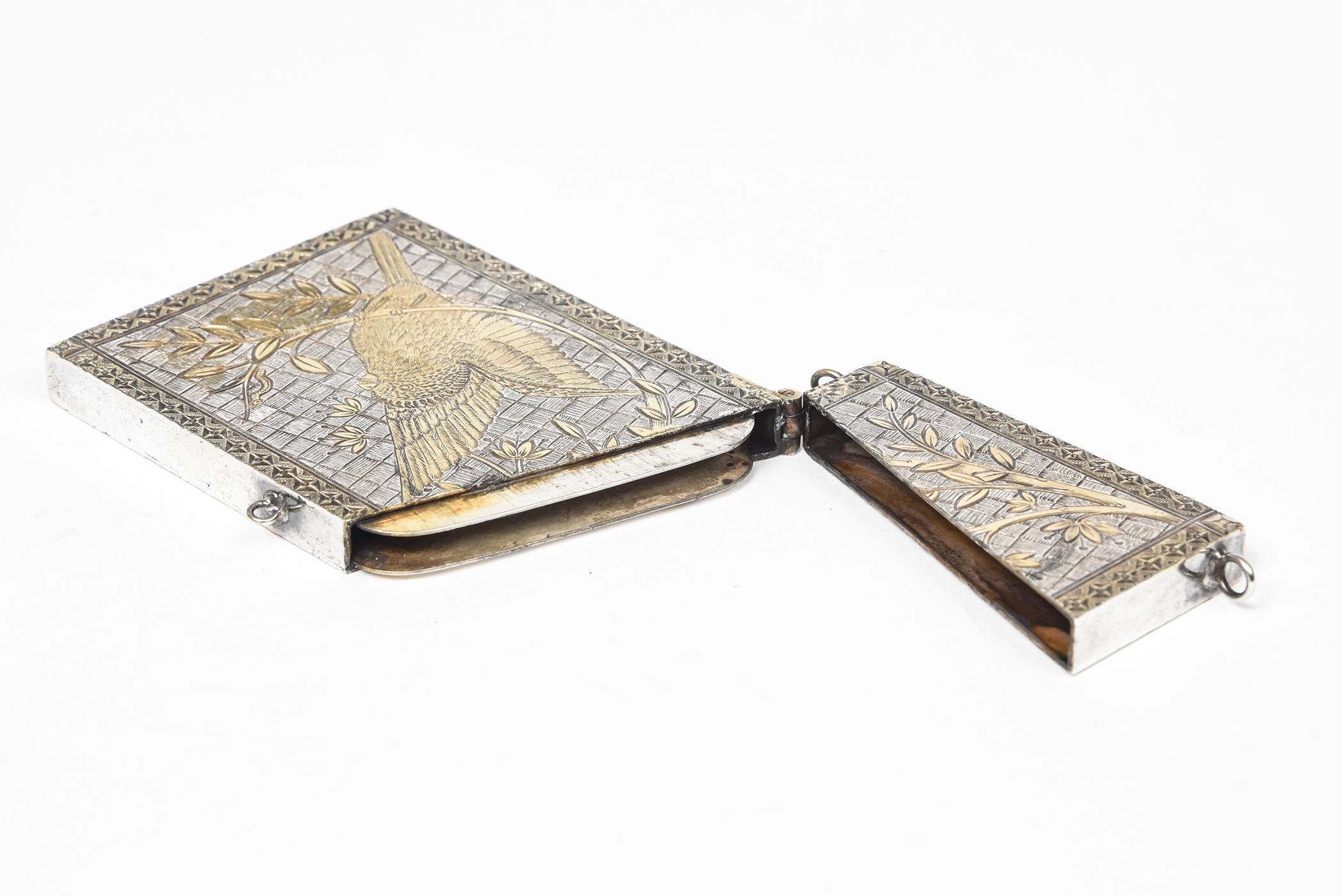 Antique Victorian Gilt Silver Plate Calling Card Holder at 1stDibs ...