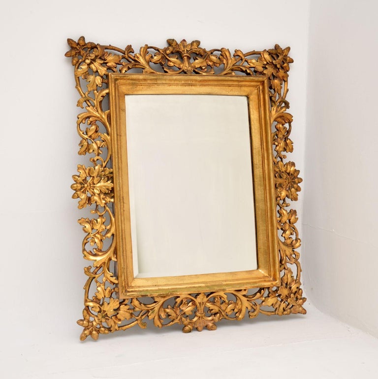 Antique Victorian Gilt Wood Mirror For Sale at 1stDibs
