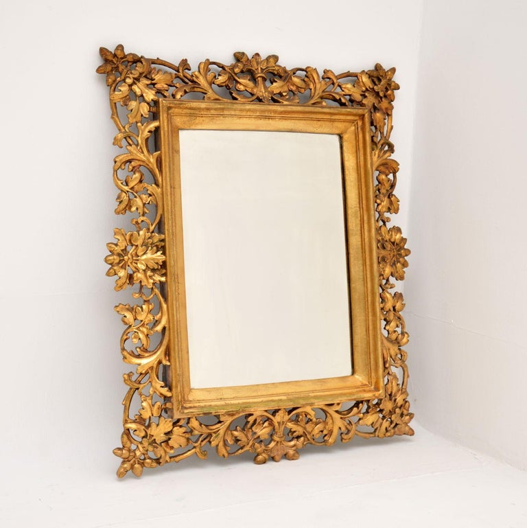 Antique Victorian Gilt Wood Mirror For Sale at 1stDibs