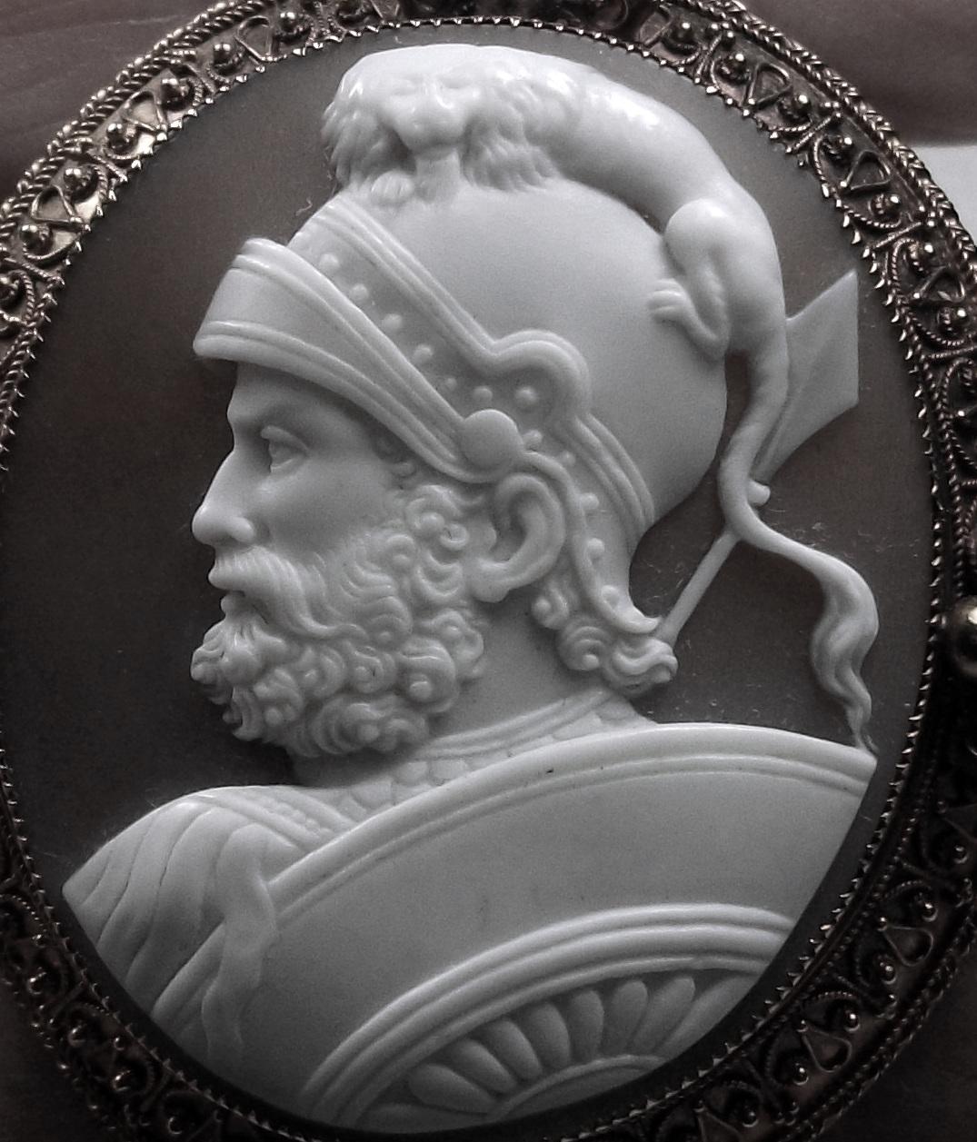 Antique Victorian God Mars Shell Cameo Pendant Brooch at 1stDibs | male ...