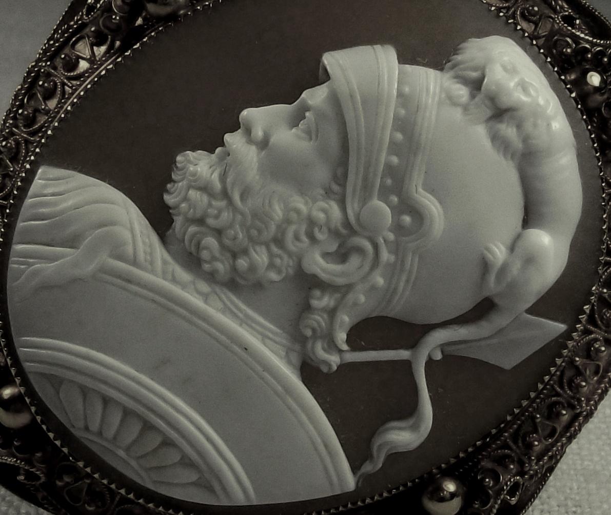 Antique Victorian God Mars Shell Cameo Pendant Brooch at 1stDibs | male ...
