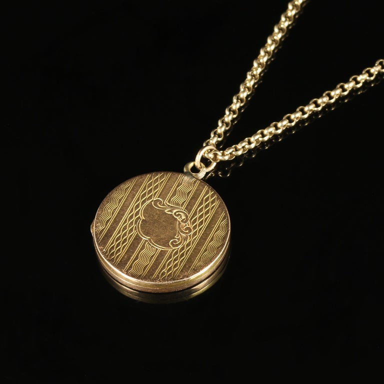 Antique Victorian Gold Locket Dated Birmingham 1890 15 Carat Gold For ...