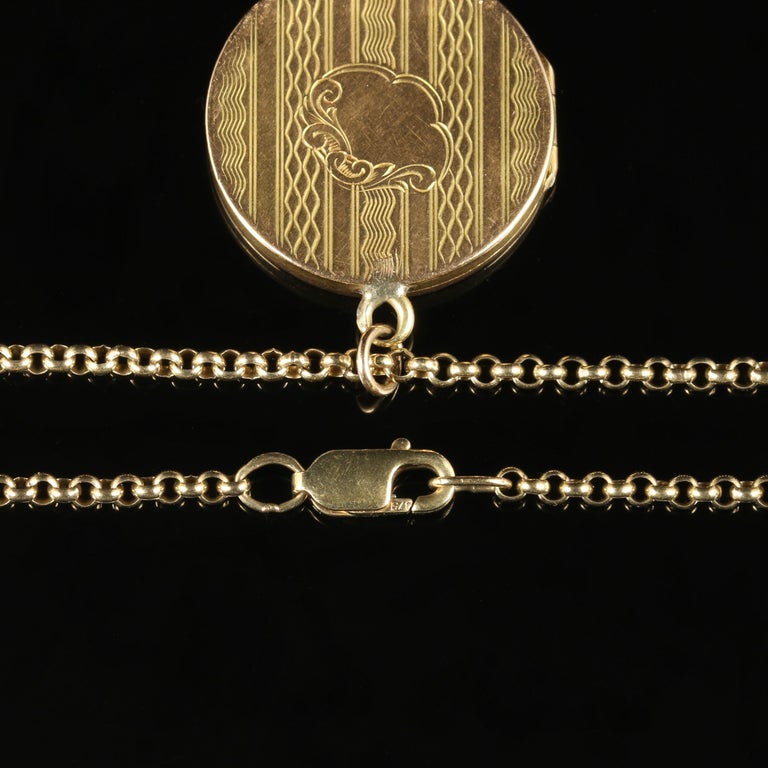 Antique Victorian Gold Locket Dated Birmingham 1890 15 Carat Gold For ...