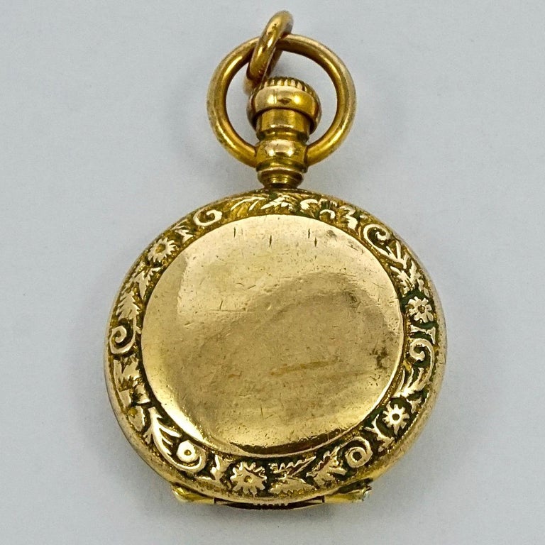 Antique Victorian Gold Plated and Clear Paste Stone Cross Locket For ...