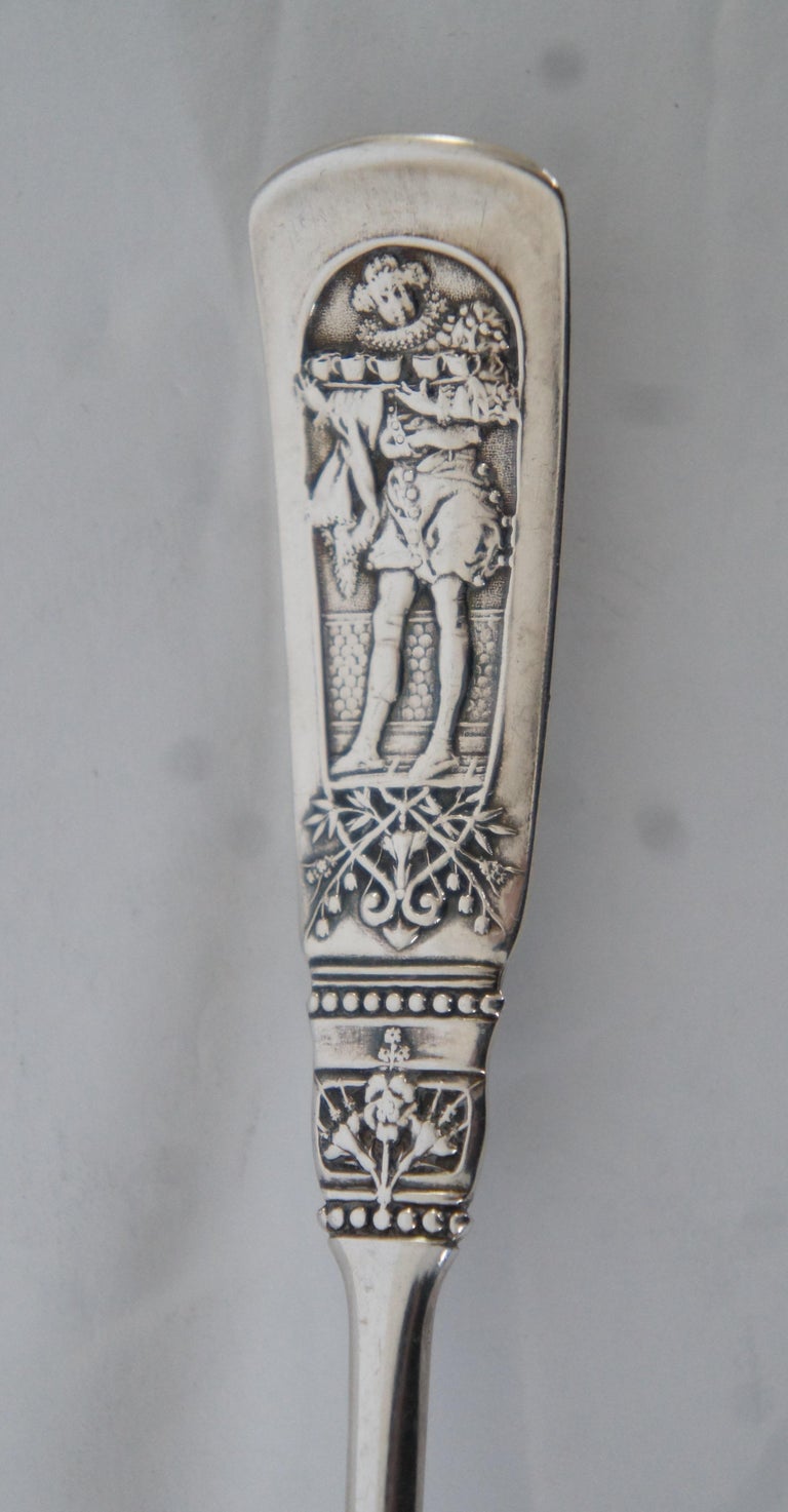 Antique Victorian Gorham Sterling Silver Gilpen Spoon Fork Pair Set ...