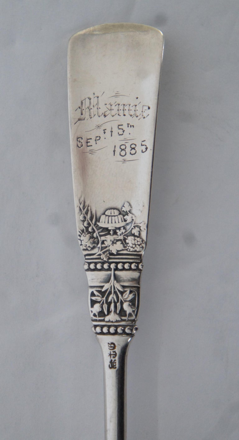 Antique Victorian Gorham Sterling Silver Gilpen Spoon Fork Pair Set ...