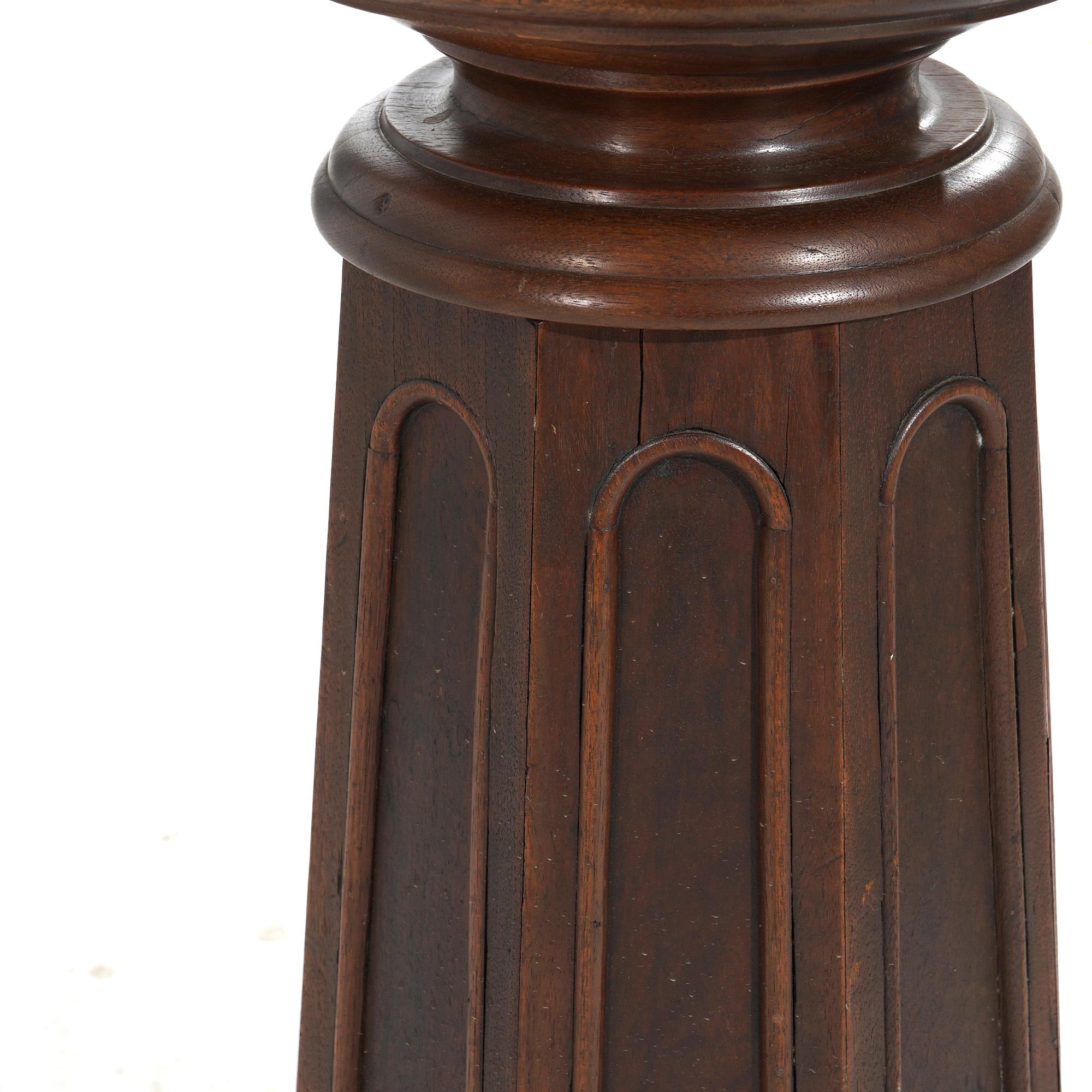 Antique Victorian Gothic Revival Walnut Sculpture Pedestal Circa 1890 ...
