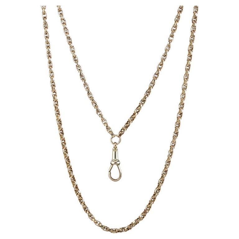 Antique Victorian Guard Chain 9ct Gold For Sale at 1stDibs