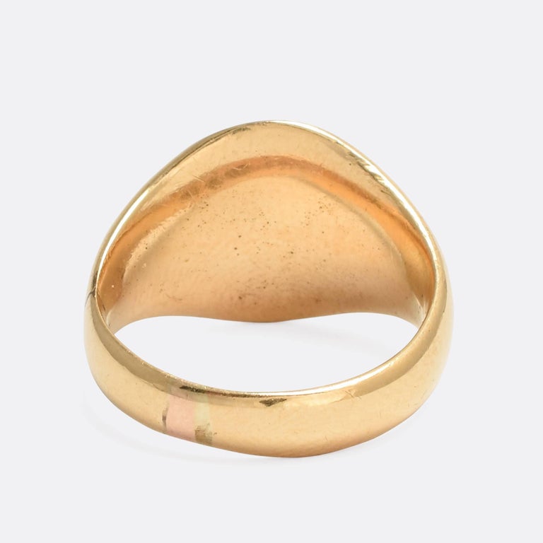 Antique Victorian "Hand and Dagger" Gold Signet Ring "Manu Forti" at ...