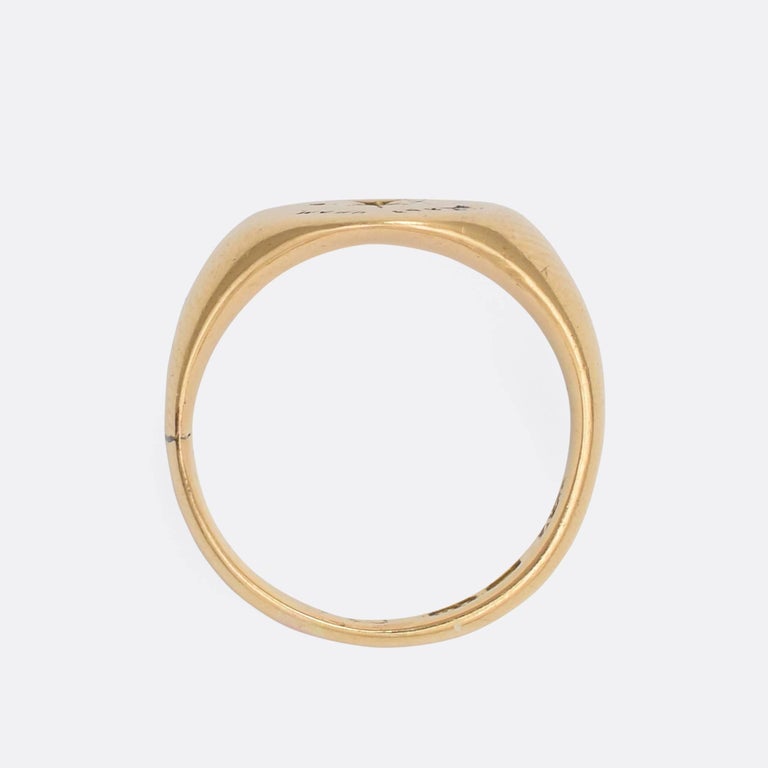 Antique Victorian "Hand and Dagger" Gold Signet Ring "Manu Forti" at ...