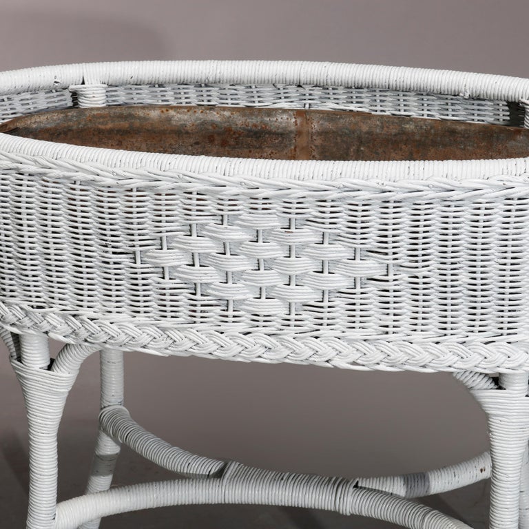 Antique Victorian Heywood Wakefield 'attr.' Wicker Planter, Circa 1890 ...