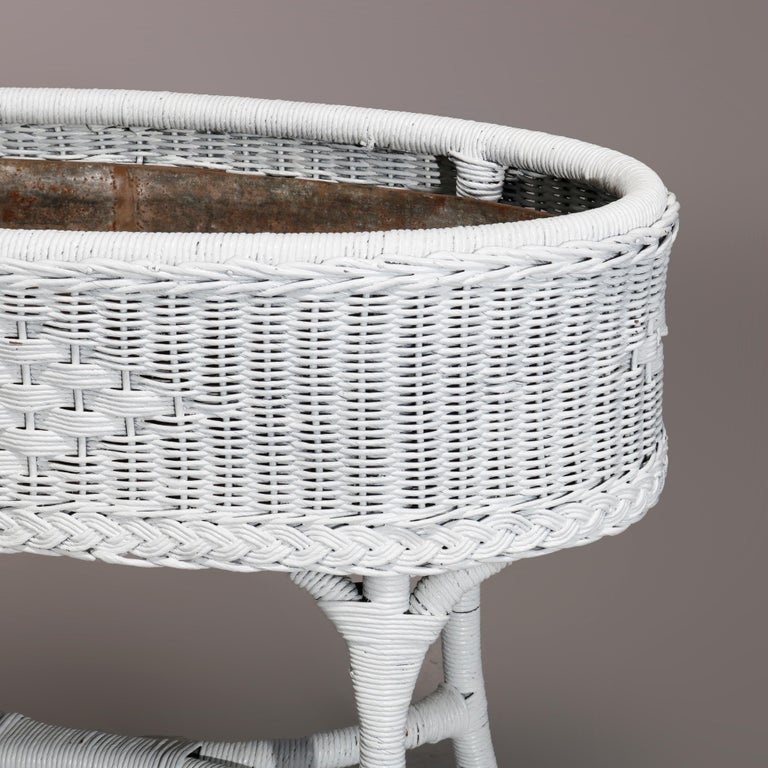 Antique Victorian Heywood Wakefield 'attr.' Wicker Planter, Circa 1890 ...