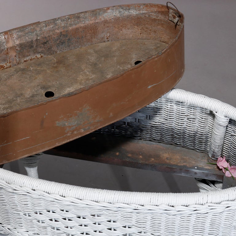 Antique Victorian Heywood Wakefield 'attr.' Wicker Planter, Circa 1890 ...