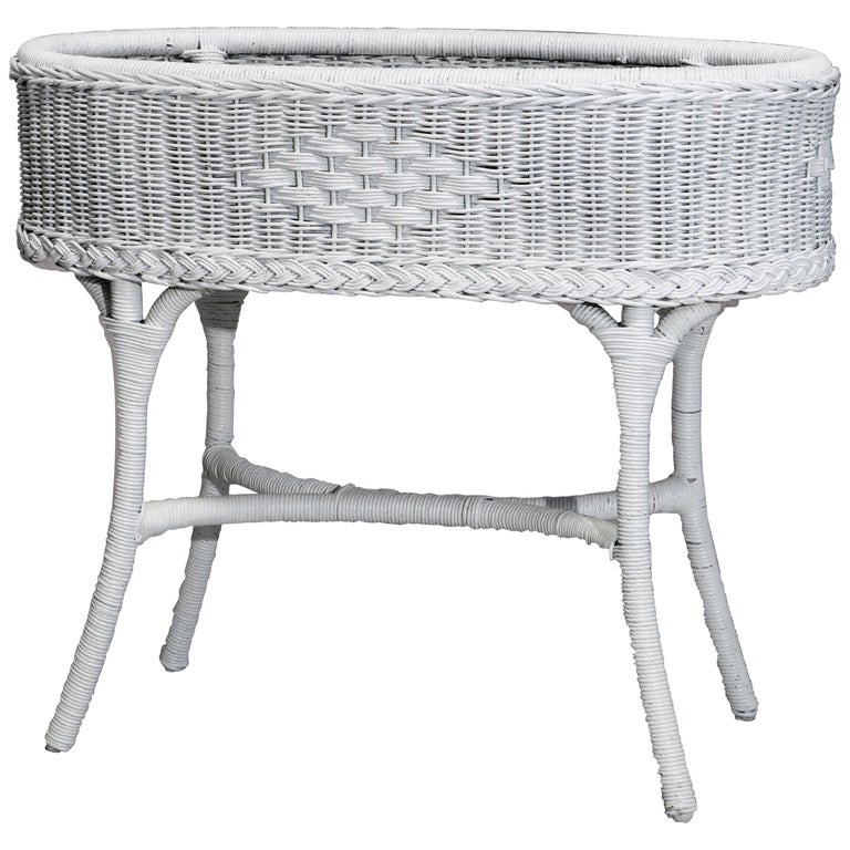 Antique Victorian Heywood Wakefield 'attr.' Wicker Planter, Circa 1890 ...