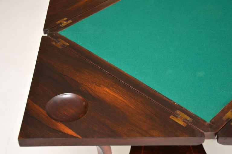 Antique Victorian Inlaid Envelope Card Table at 1stDibs