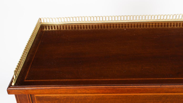 Antique Victorian Inlaid Mahogany Cylinder Bureau Desk 19th Century at ...