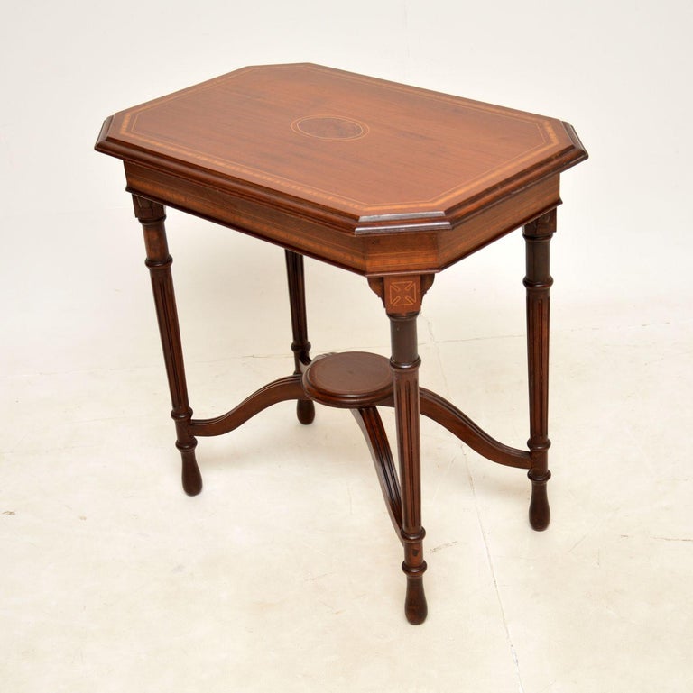 Antique Victorian Inlaid Occasional Side Table For Sale at 1stDibs