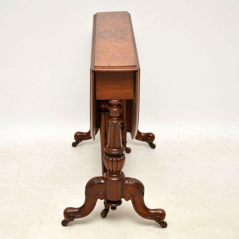 Antique Victorian Inlaid Walnut Sutherland Table at 1stDibs