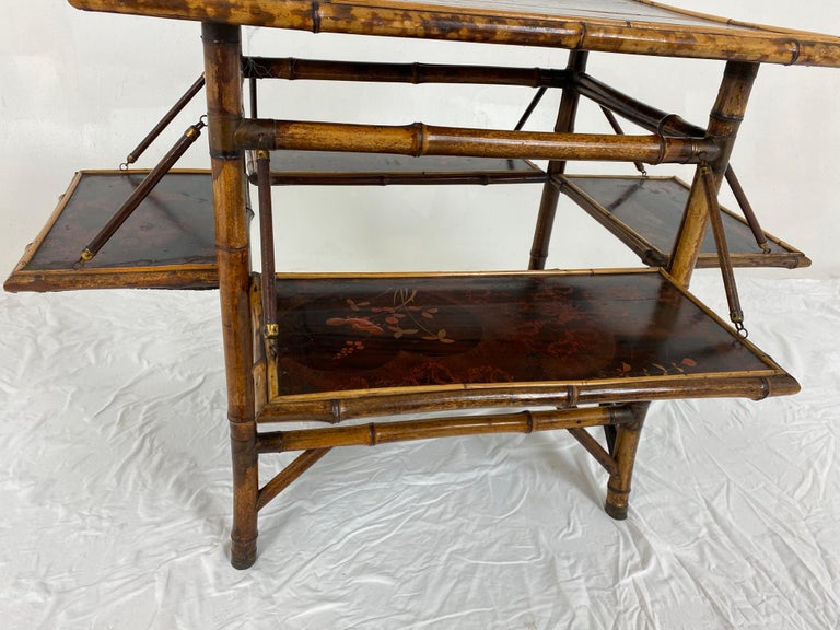 Antique Victorian Japanned Tiered Bamboo Table Chinoiserie, Scotland ...