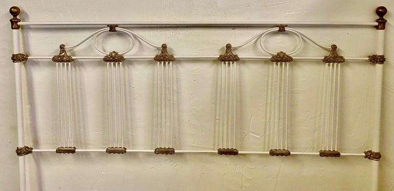 Antique Victorian King Iron Headboard For Sale at 1stDibs