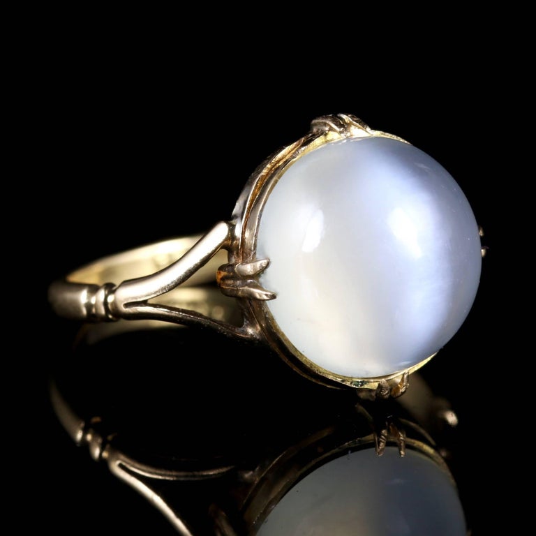 Antique Victorian Large Moonstone Ring 18 Carat, circa 1900 at 1stDibs