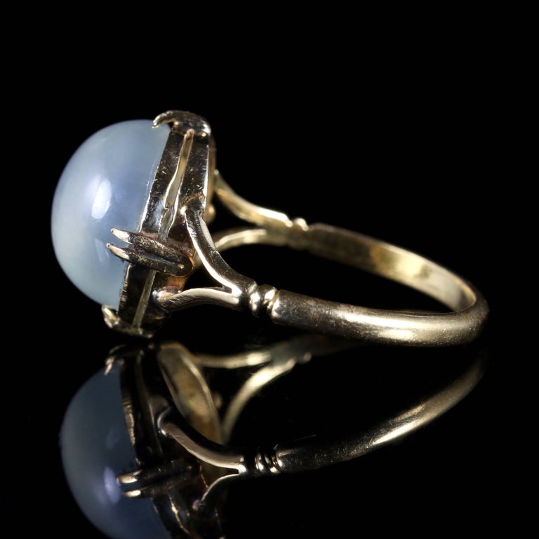 Antique Victorian Large Moonstone Ring 18 Carat, circa 1900 at 1stDibs