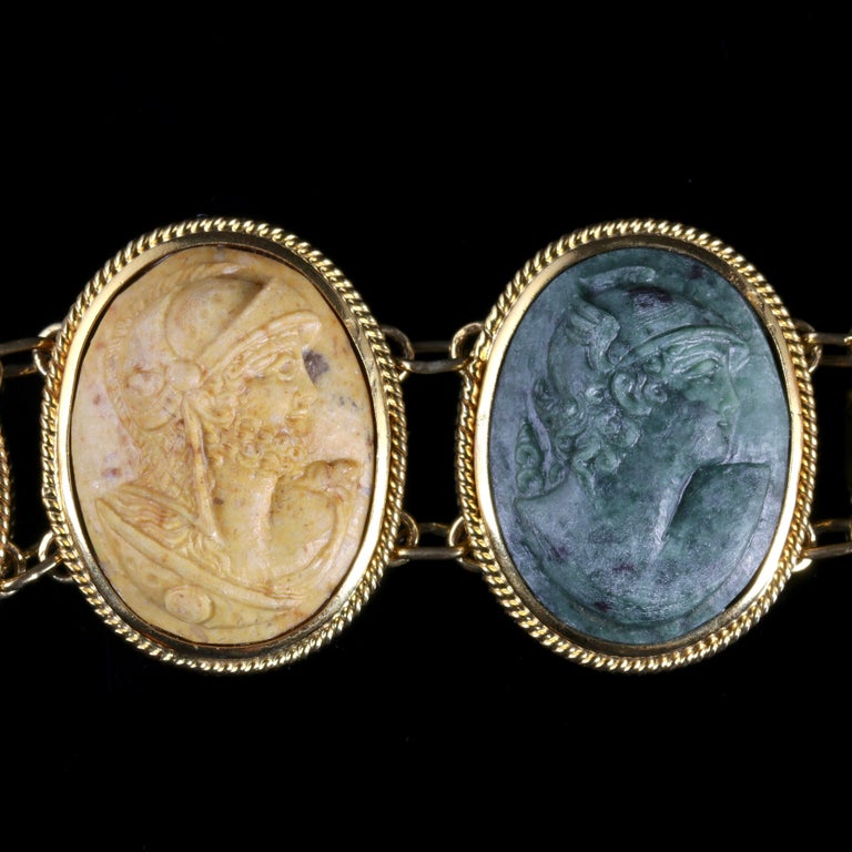 Antique Victorian Lava Cameo Bracelet Gold, circa 1880 at 1stDibs ...
