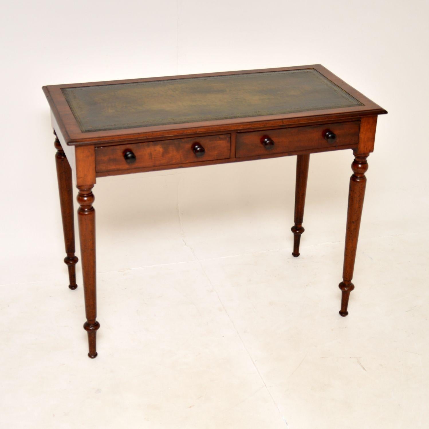 Antique Victorian Leather Top Writing Table / Desk at 1stDibs