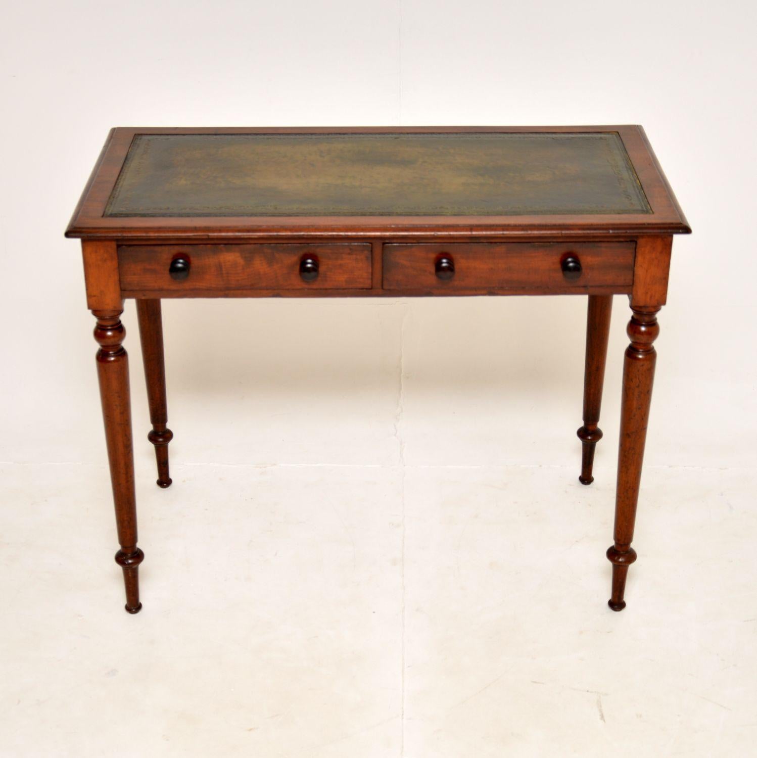 Antique Victorian Leather Top Writing Table / Desk at 1stDibs