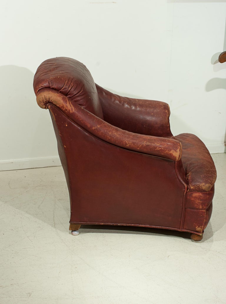 Antique Victorian Library Armchair For Sale at 1stDibs