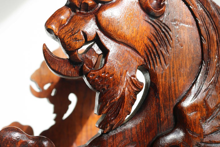 Antique Victorian Library Stairs / Bed Steps 19th Century Carved Oak ...