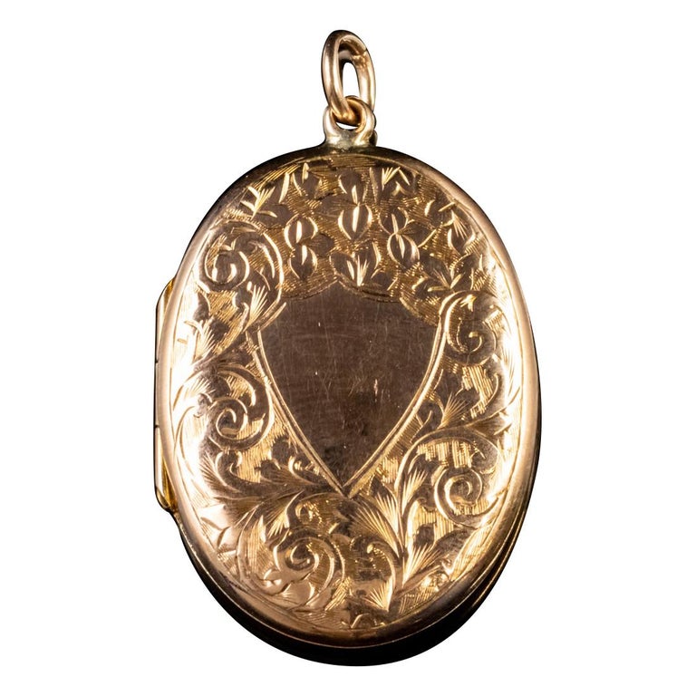 Antique Victorian Locket 9 Carat Rose Gold, circa 1890 For Sale at 1stDibs