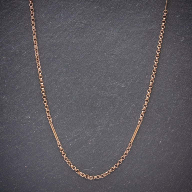 Antique Victorian Long Guard Chain 18 Carat Gold Cased Silver, circa ...
